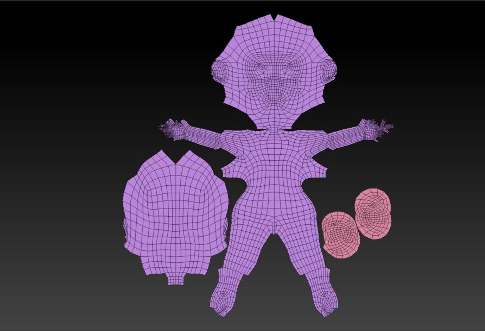 Female Cartoony Base Mesh Obj