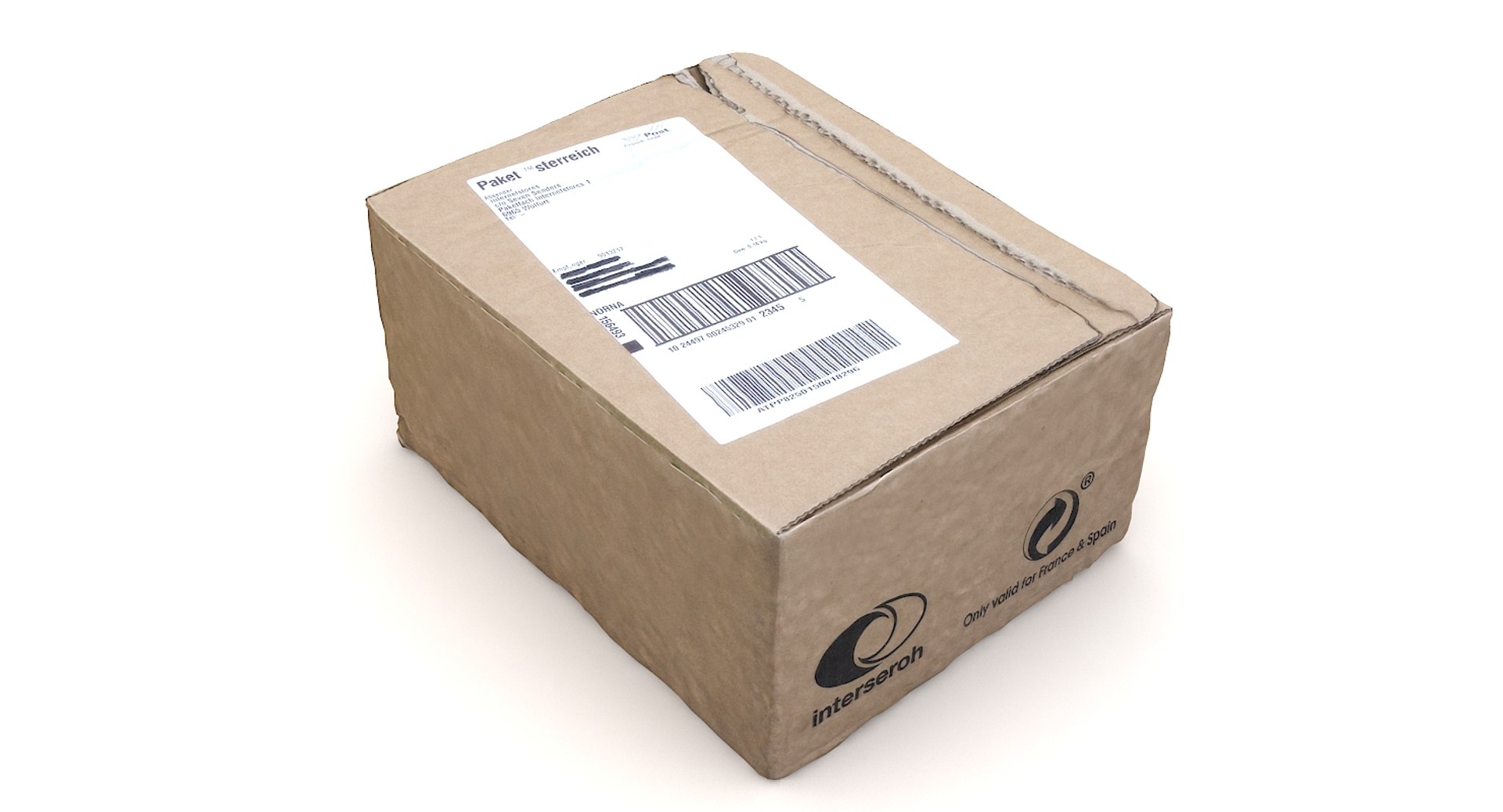 Old Cardboard Box 3D Model - TurboSquid 1340793