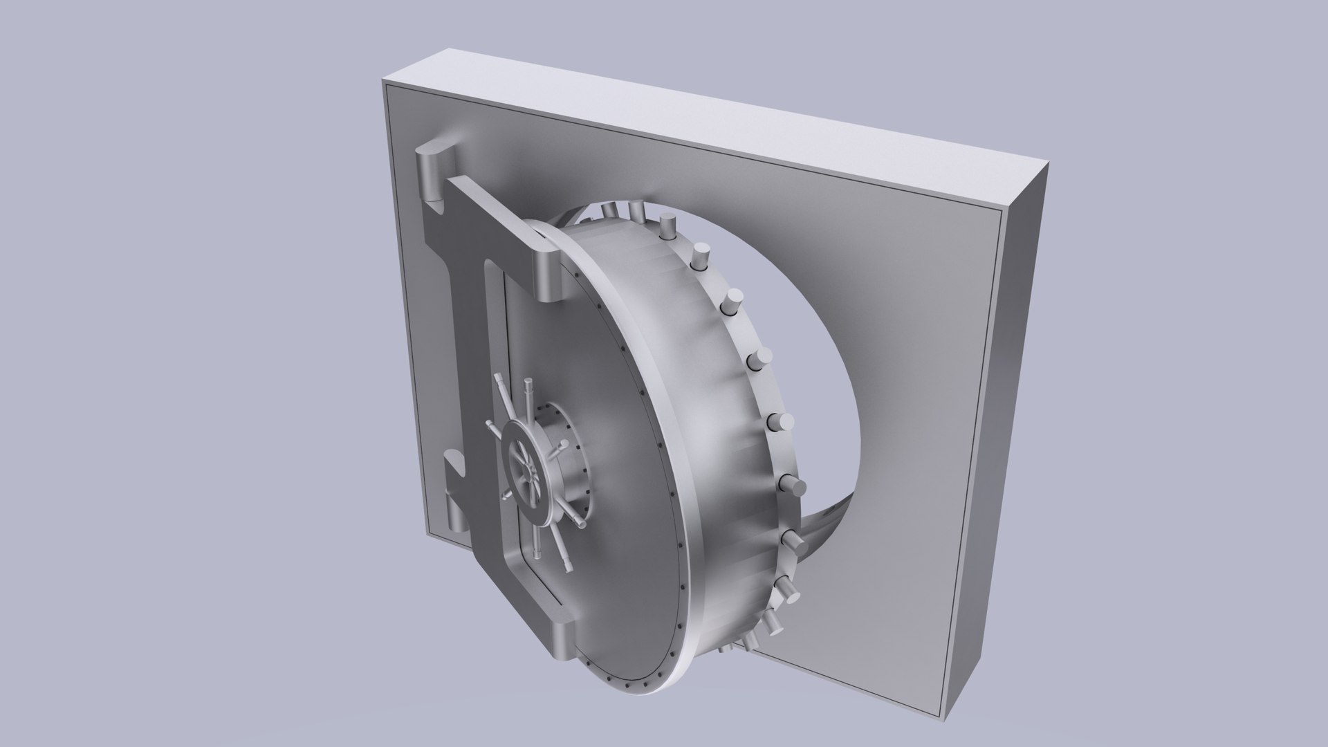 Bank Vault Door 3D Model - TurboSquid 1624996