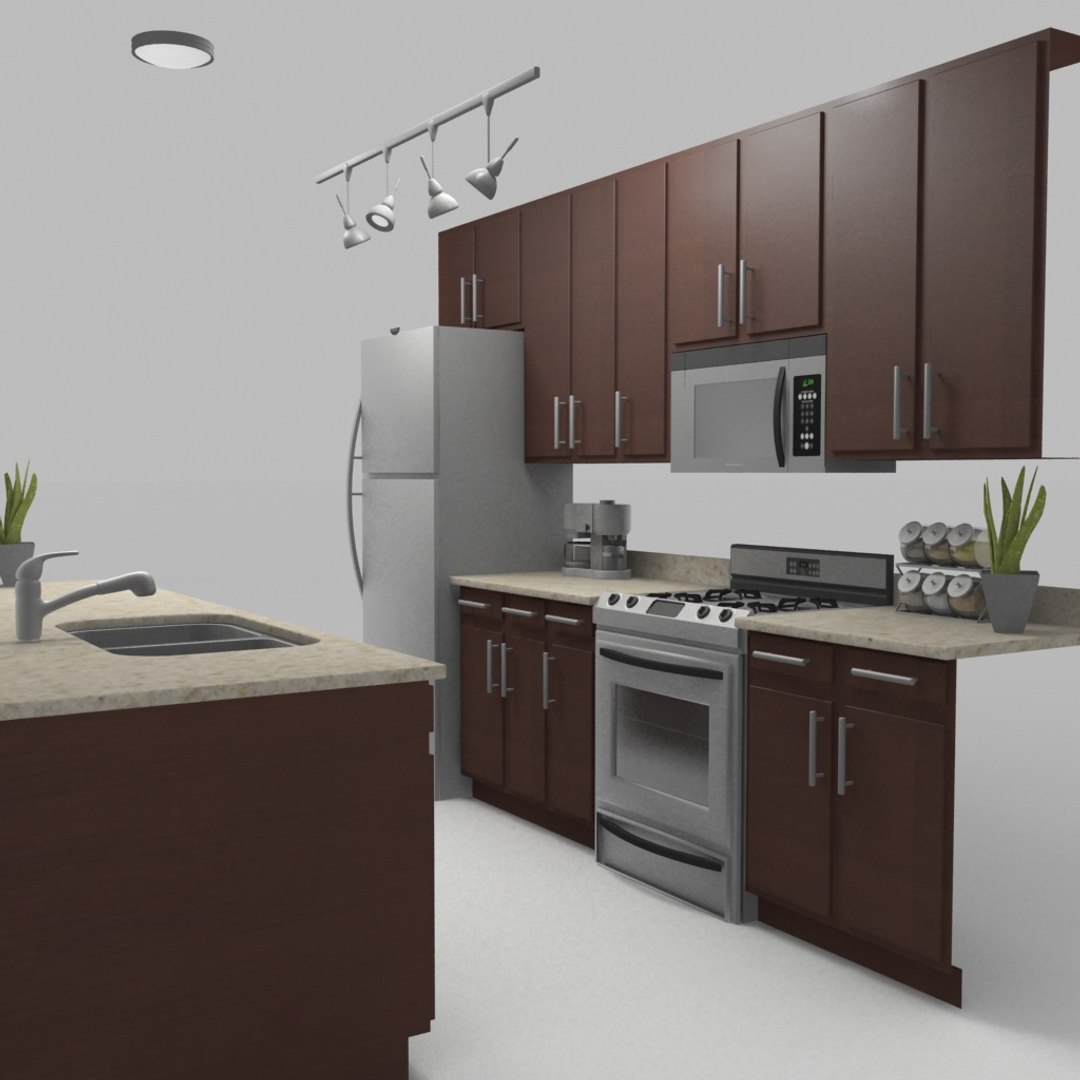 Kitchen Set05 Light Fixtures 3d Dwg