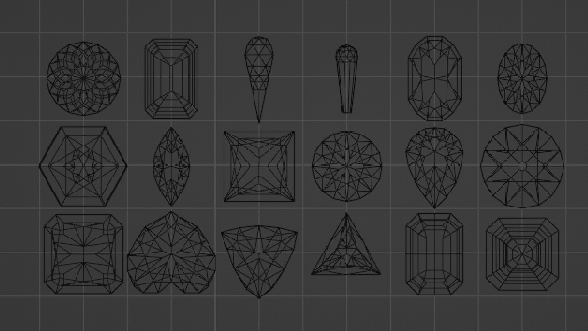 Diamond And Gem Shapes Cut 3D Model - TurboSquid 2113469
