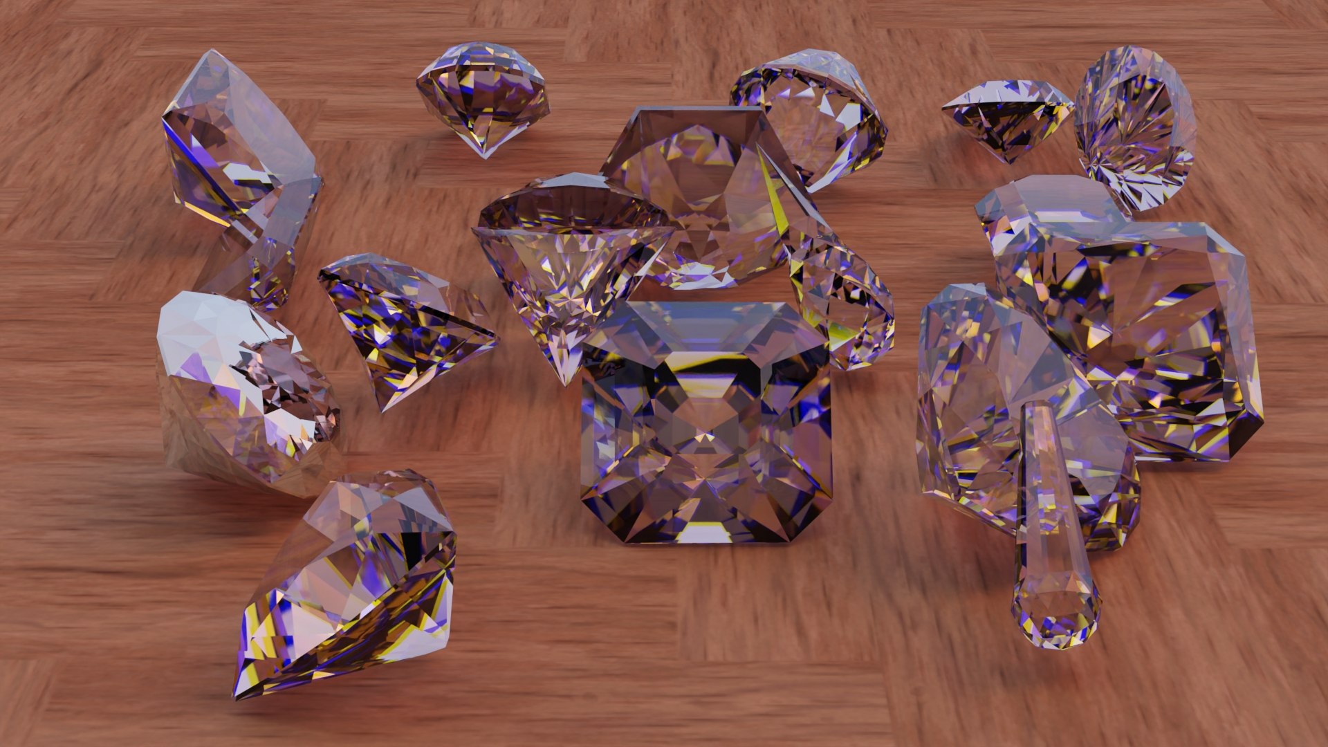 Diamond And Gem Shapes Cut 3D Model - TurboSquid 2113469