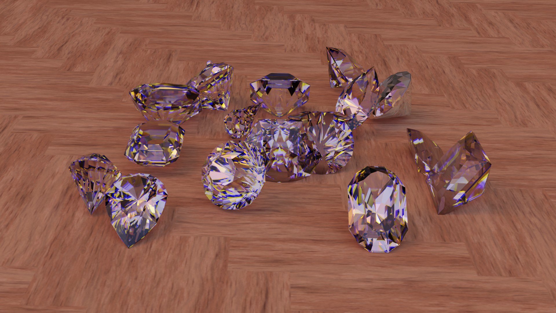 Diamond And Gem Shapes Cut 3D Model - TurboSquid 2113469