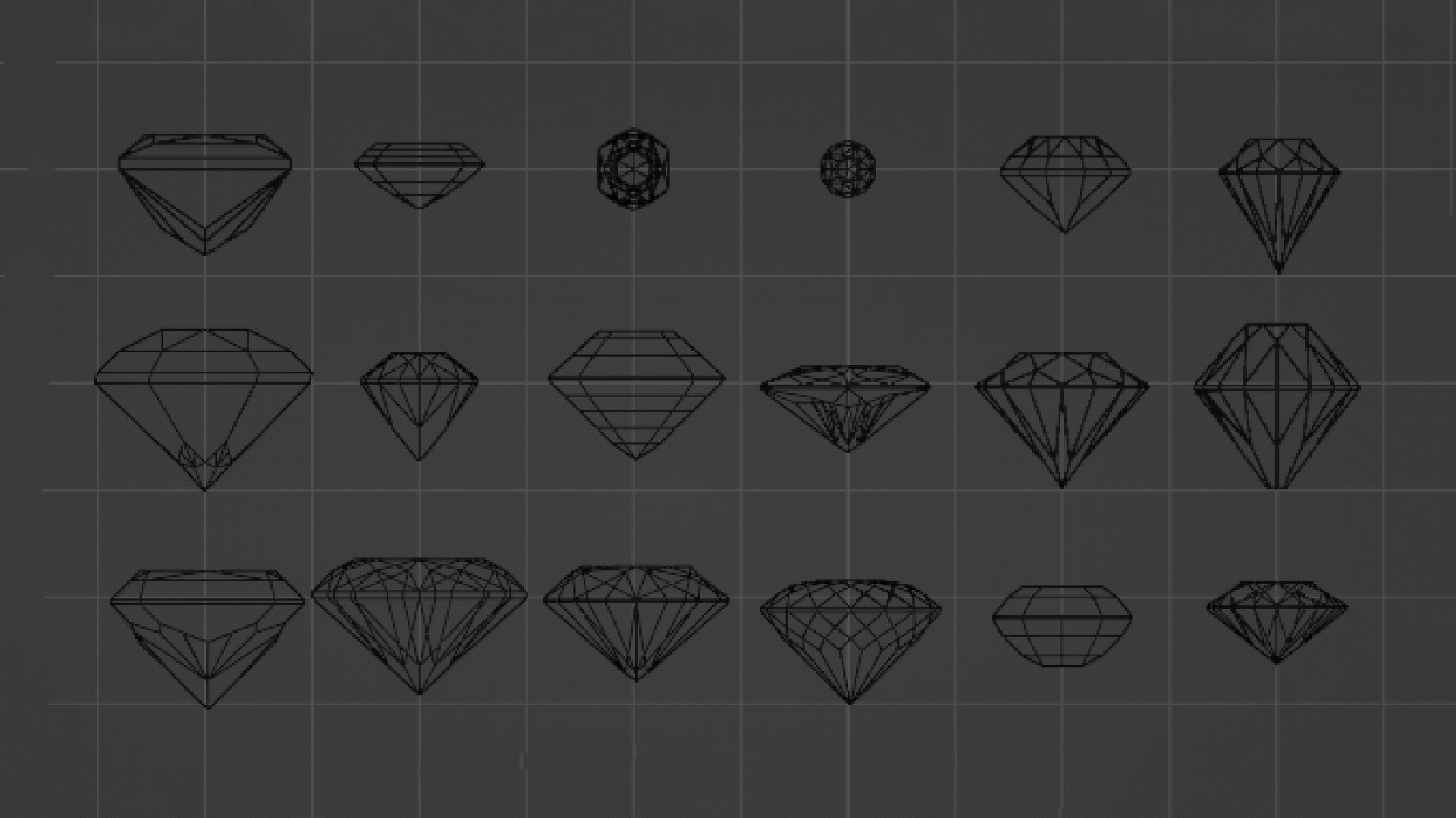 Diamond And Gem Shapes Cut 3D Model - TurboSquid 2113469