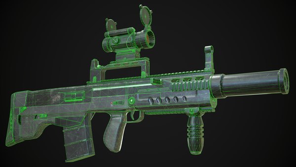 ShAK - 12 Bullpup Battle Rifle 3D - TurboSquid 1950996
