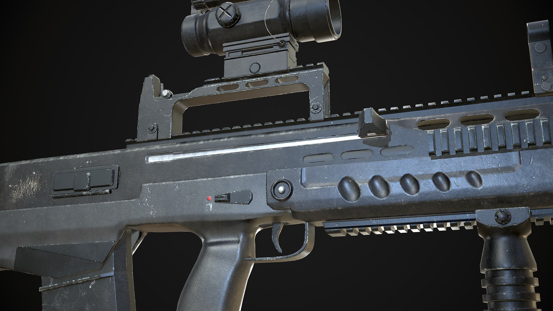 ShAK - 12 Bullpup Battle Rifle 3D - TurboSquid 1950996