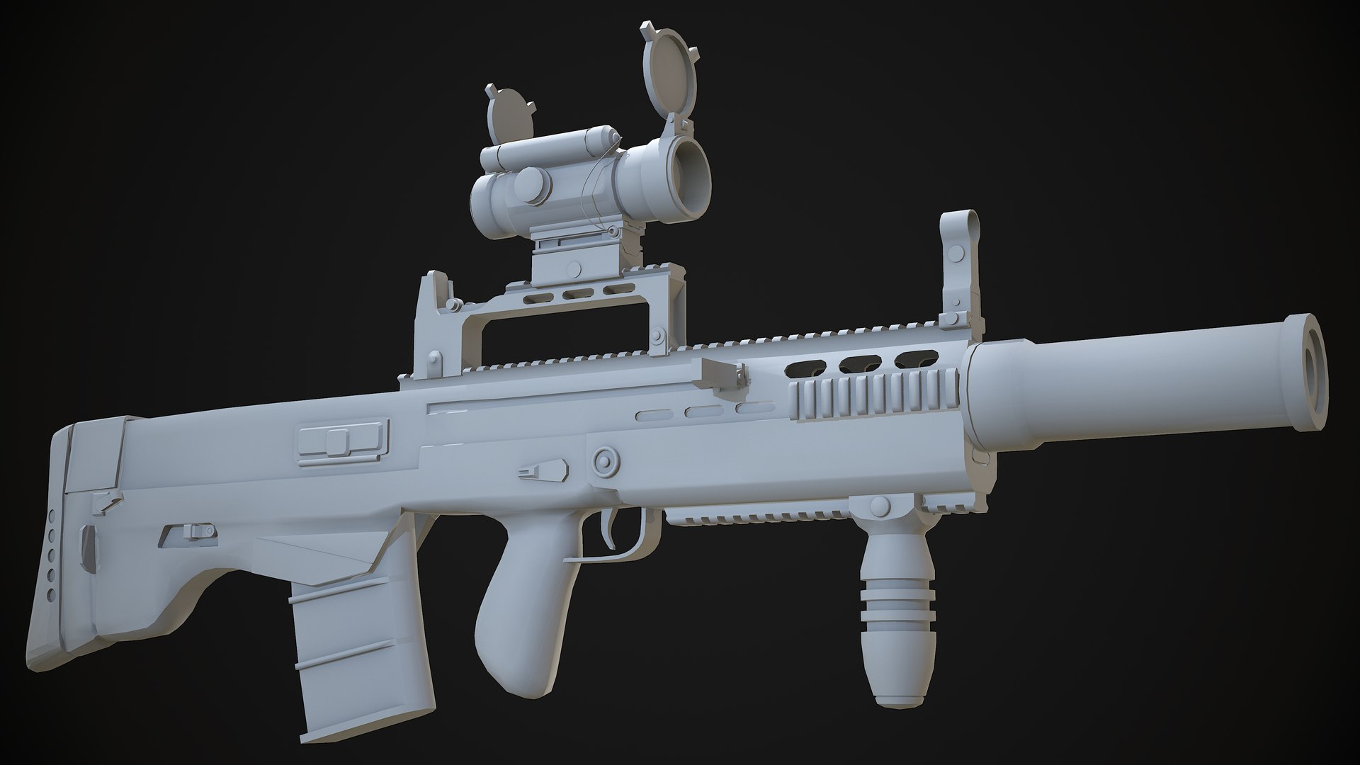 ShAK - 12 Bullpup Battle Rifle 3D - TurboSquid 1950996