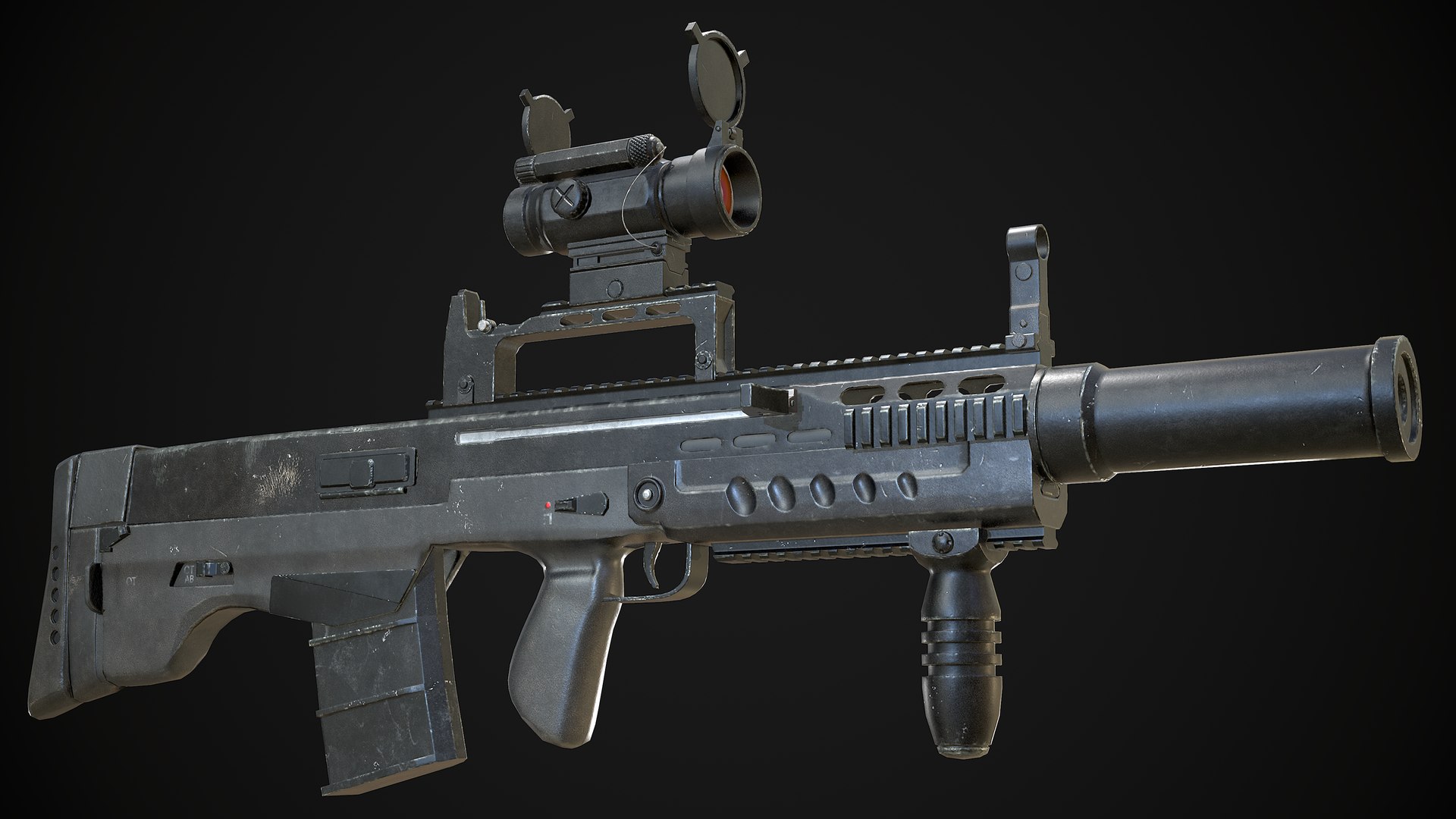 ShAK - 12 Bullpup Battle Rifle 3D - TurboSquid 1950996