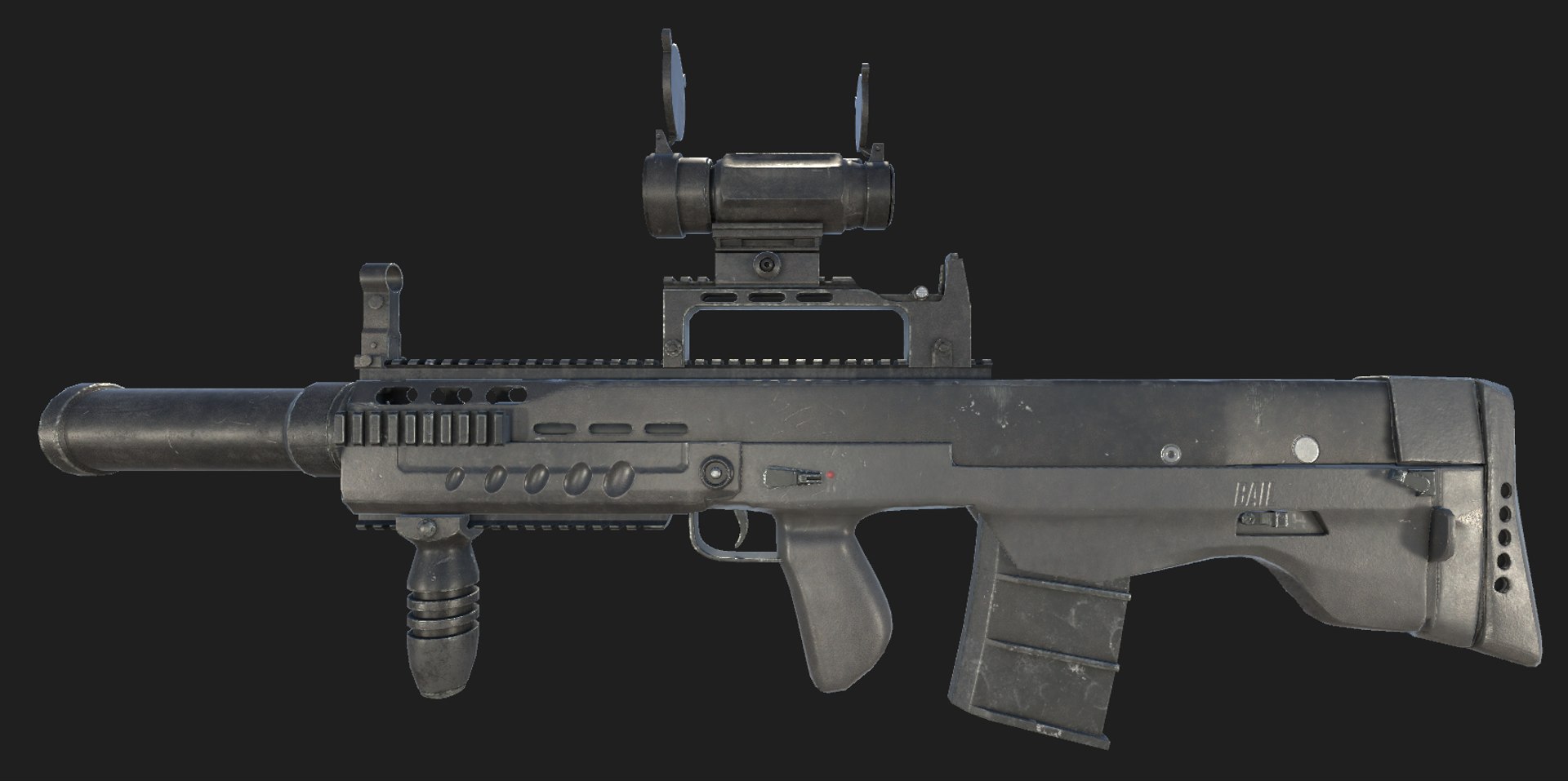 ShAK - 12 Bullpup Battle Rifle 3D - TurboSquid 1950996