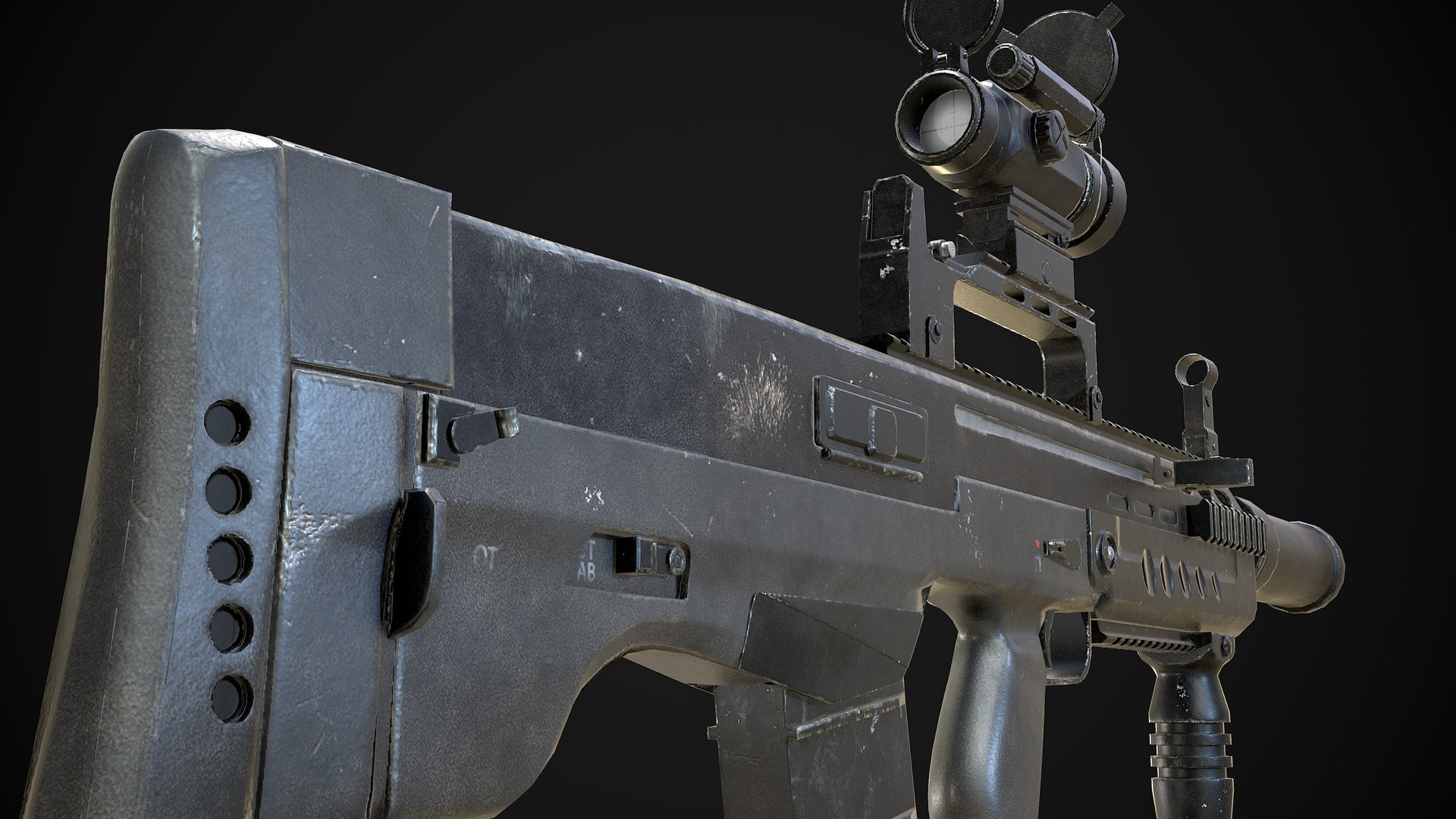 ShAK - 12 Bullpup Battle Rifle 3D - TurboSquid 1950996