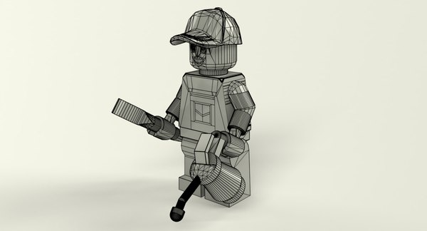 3D lego female mechanic - TurboSquid 1660046