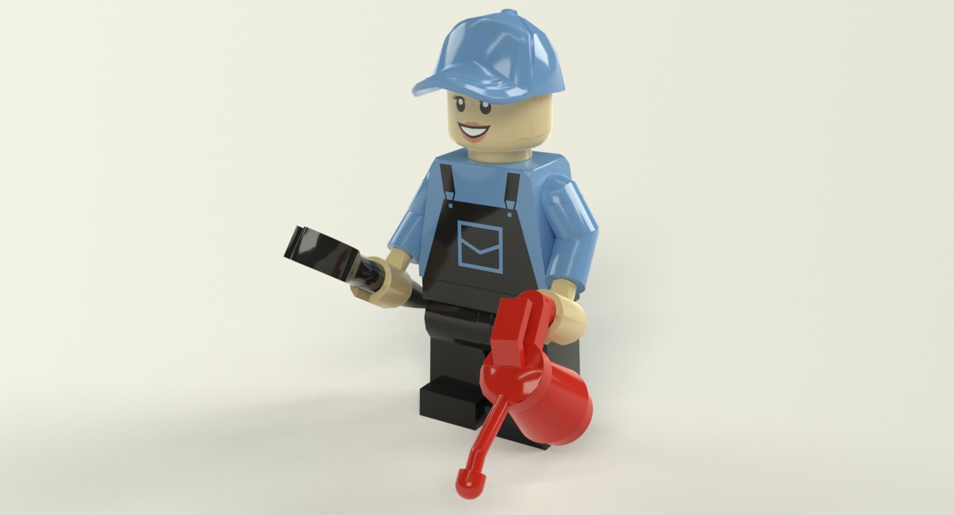 3D lego female mechanic - TurboSquid 1660046