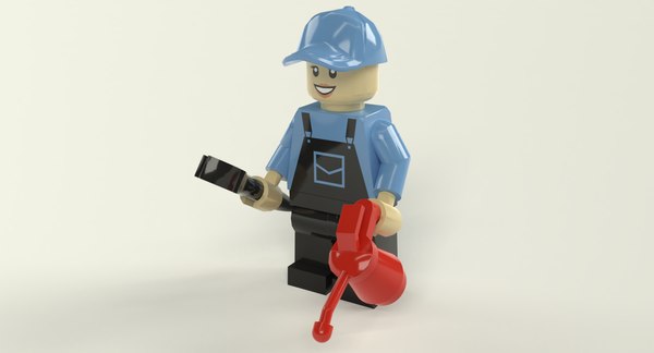 3D lego female mechanic - TurboSquid 1660046