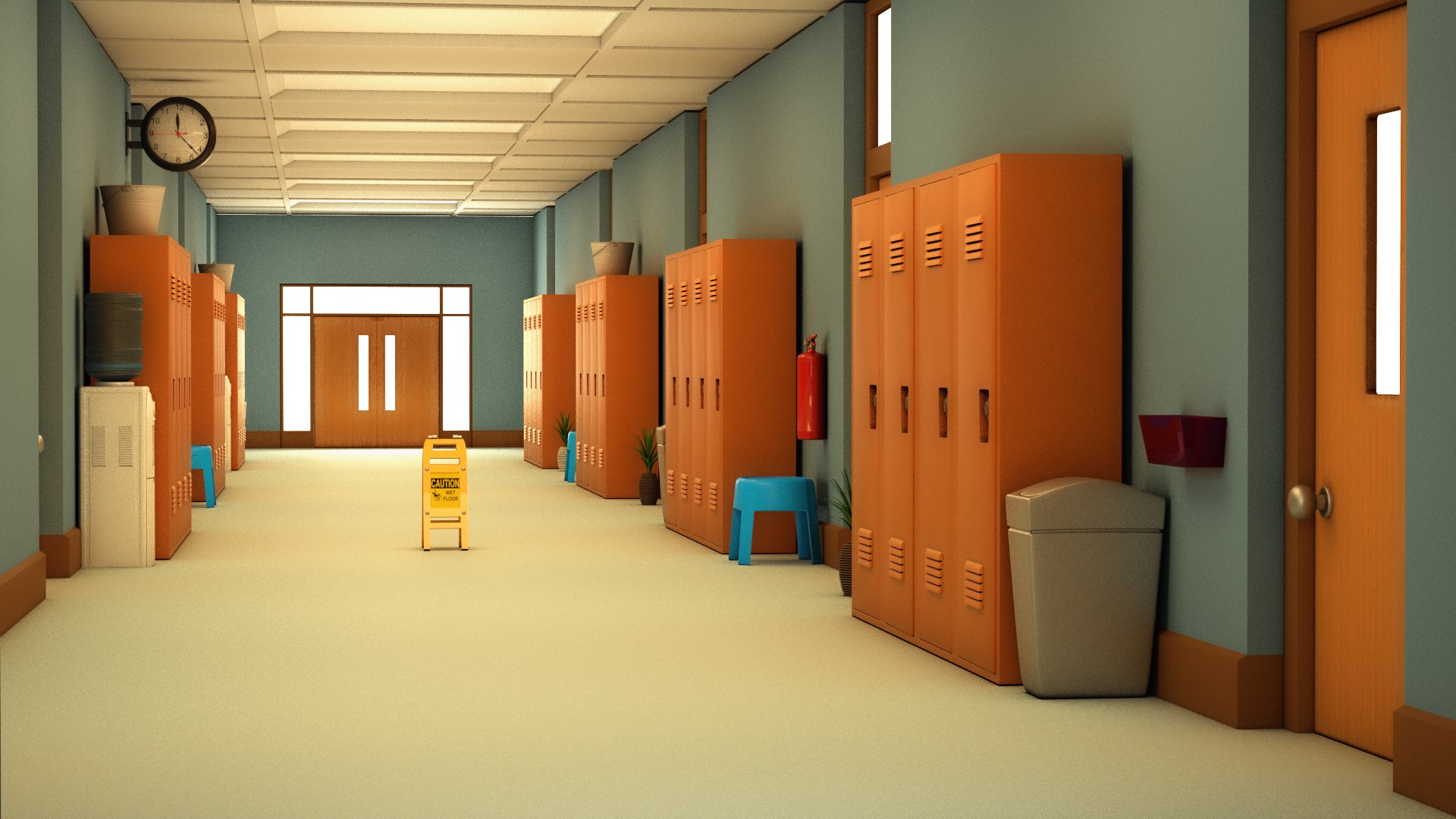 school corridor interior design