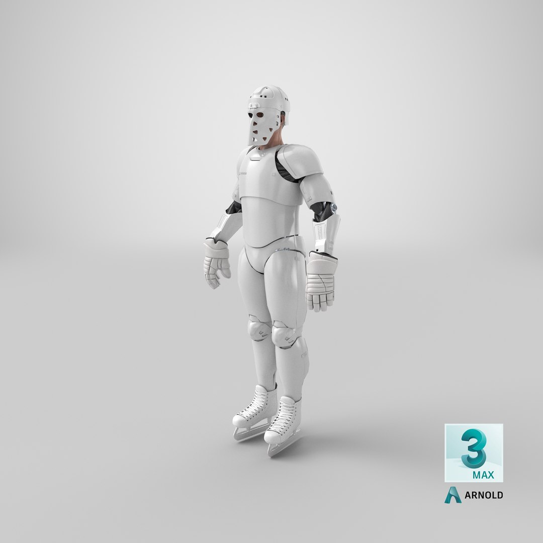 3D Hummanoid Hockey Player White - TurboSquid 1585441