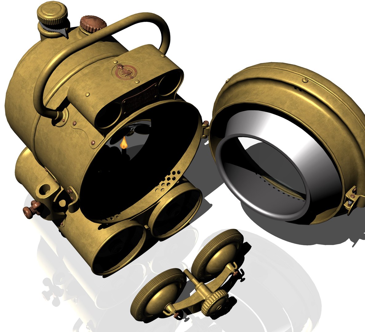 Vintage Acetylene Lamp - 3D Model - TurboSquid 1371470
