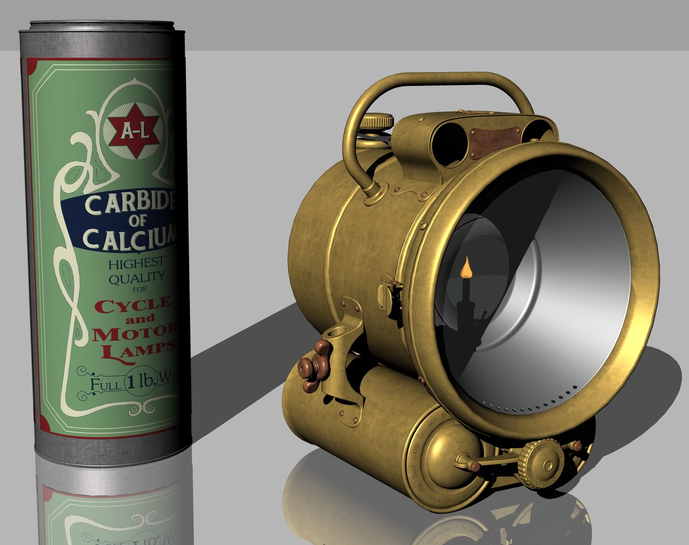 Vintage Acetylene Lamp - 3D Model - TurboSquid 1371470