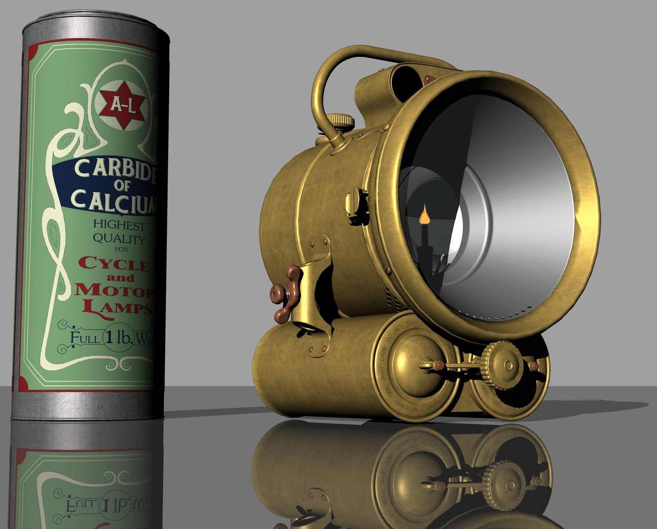Vintage Acetylene Lamp - 3D Model - TurboSquid 1371470