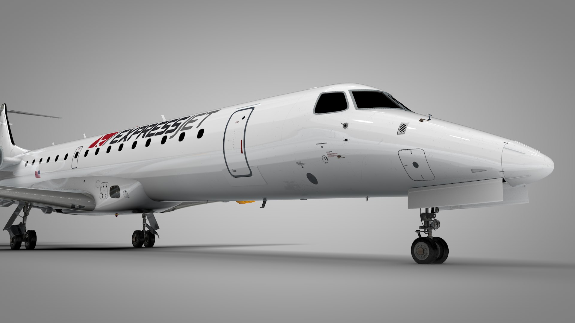 ExpressJet Airlines EMBRAER ERJ 145 L1598 3D - TurboSquid 1833651