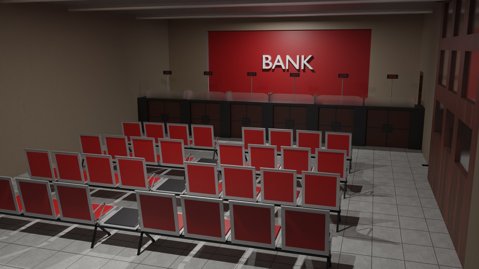 3D Model Bank Interior - TurboSquid 1923596