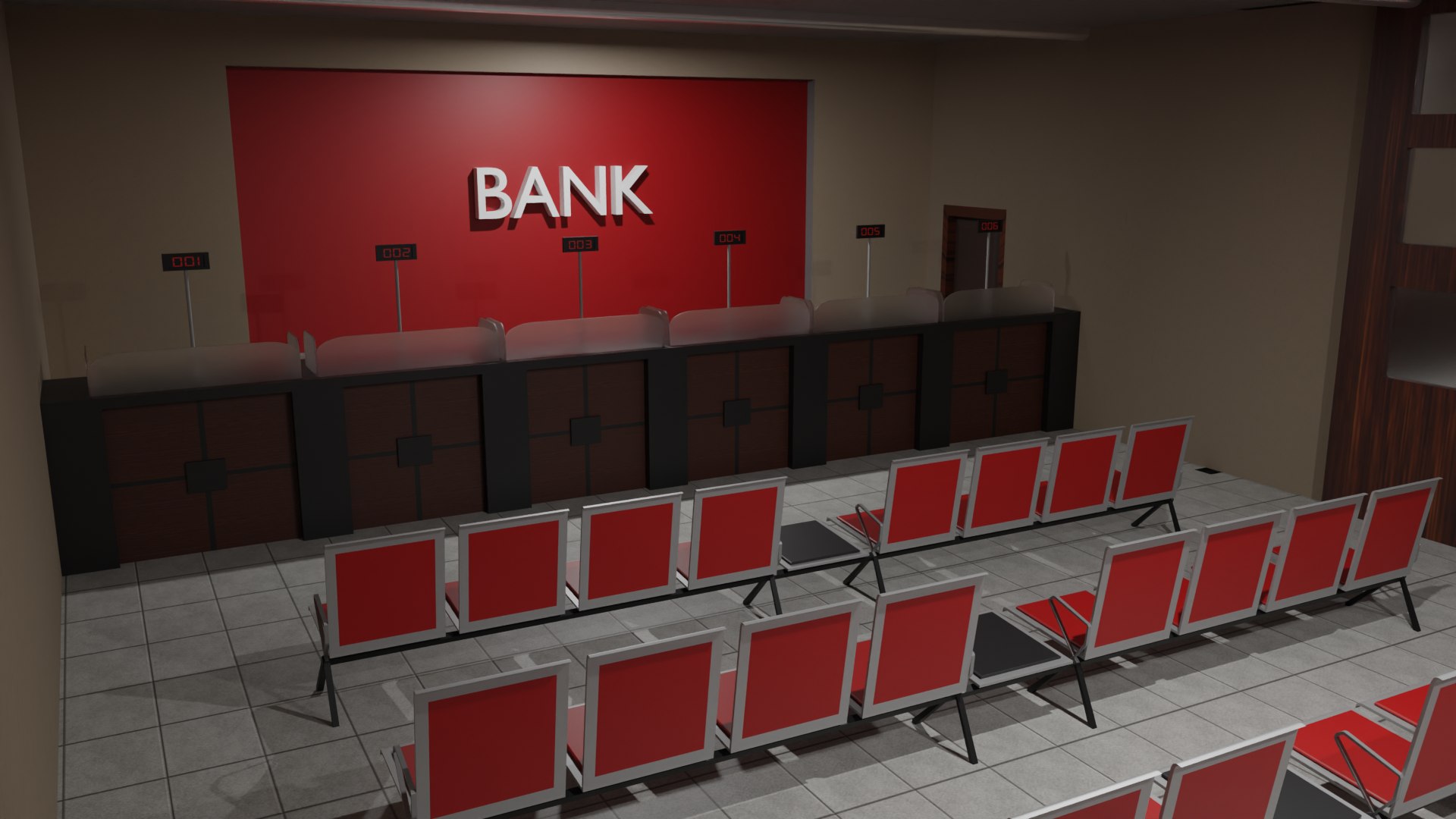 3D Model Bank Interior - TurboSquid 1923596