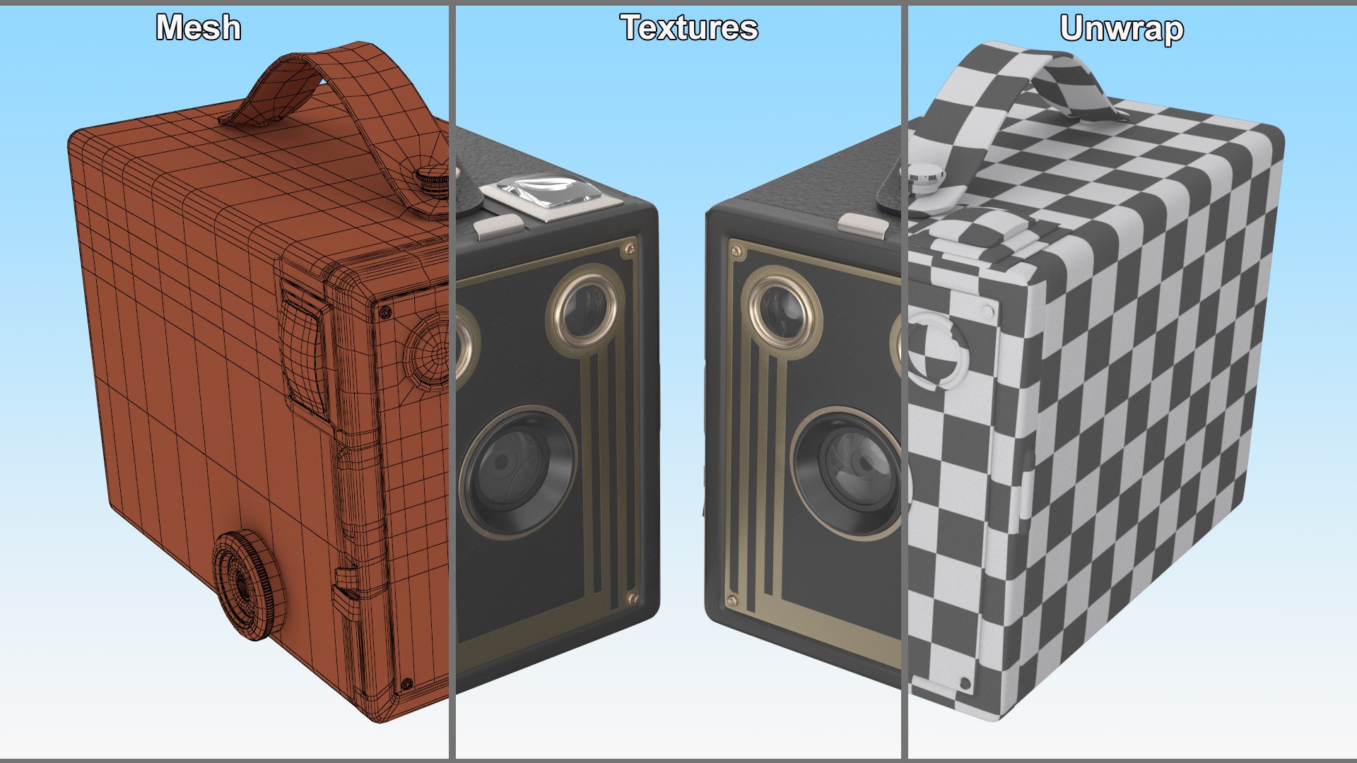 3D Vintage Box Camera Model - TurboSquid 2413801