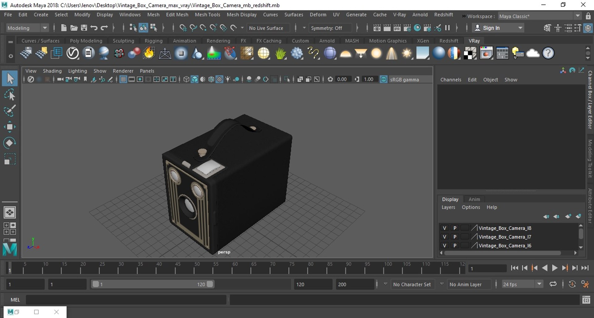 3D Vintage Box Camera Model - TurboSquid 2413801