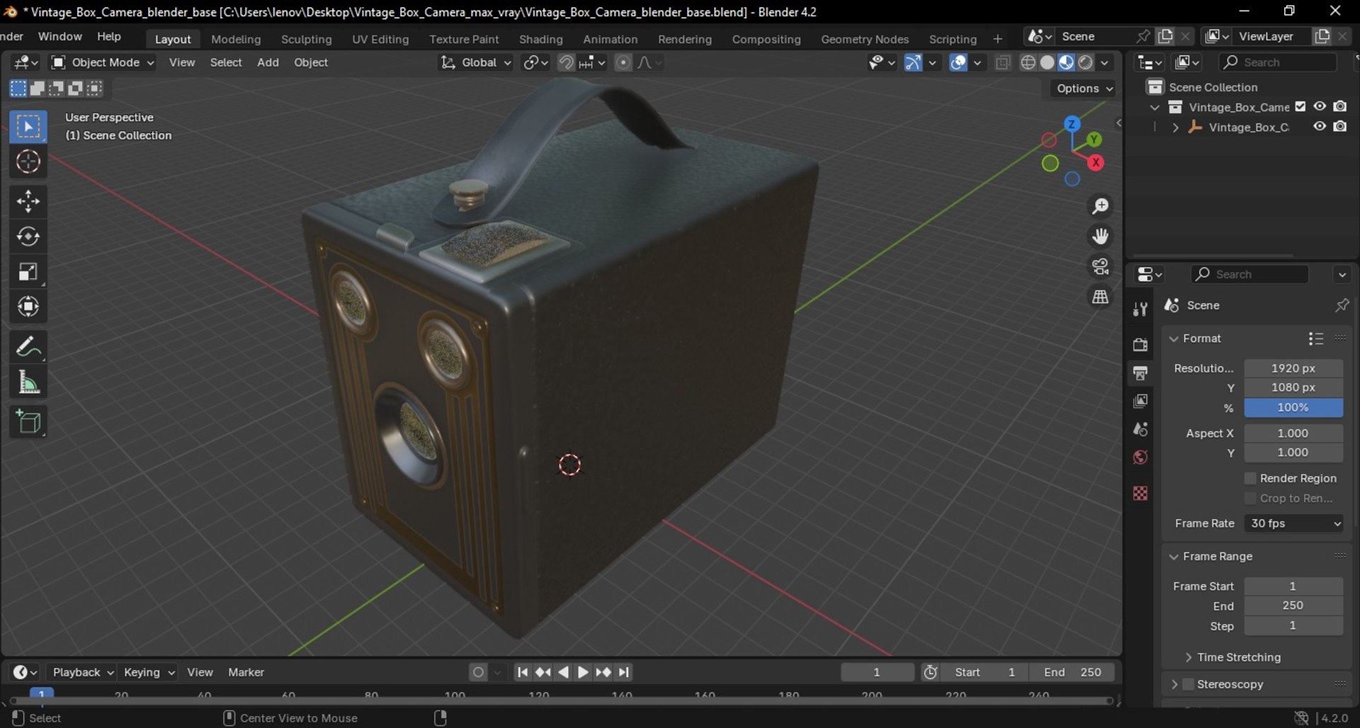3D Vintage Box Camera Model - TurboSquid 2413801