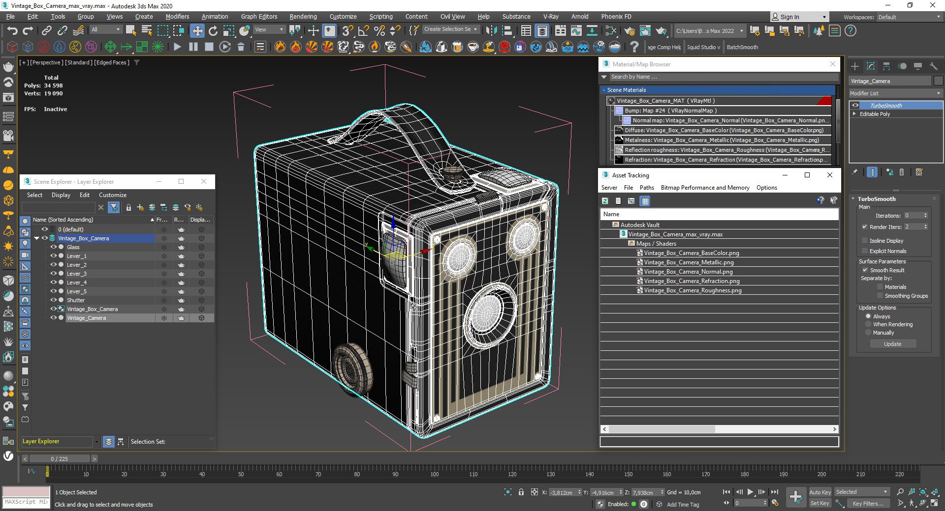 3D Vintage Box Camera Model - TurboSquid 2413801