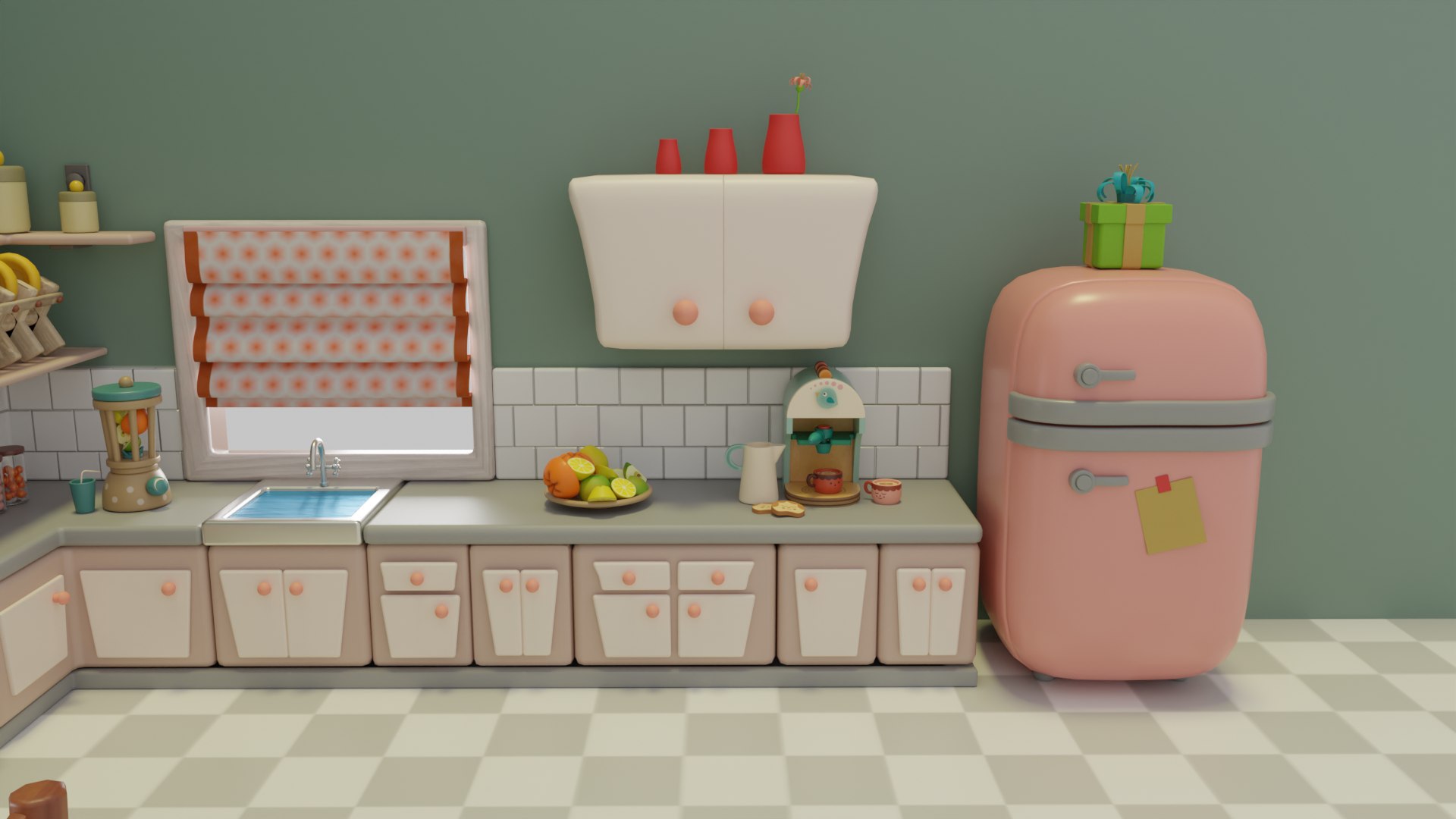 Kitchen Cartoon 3D Model - TurboSquid 2284386