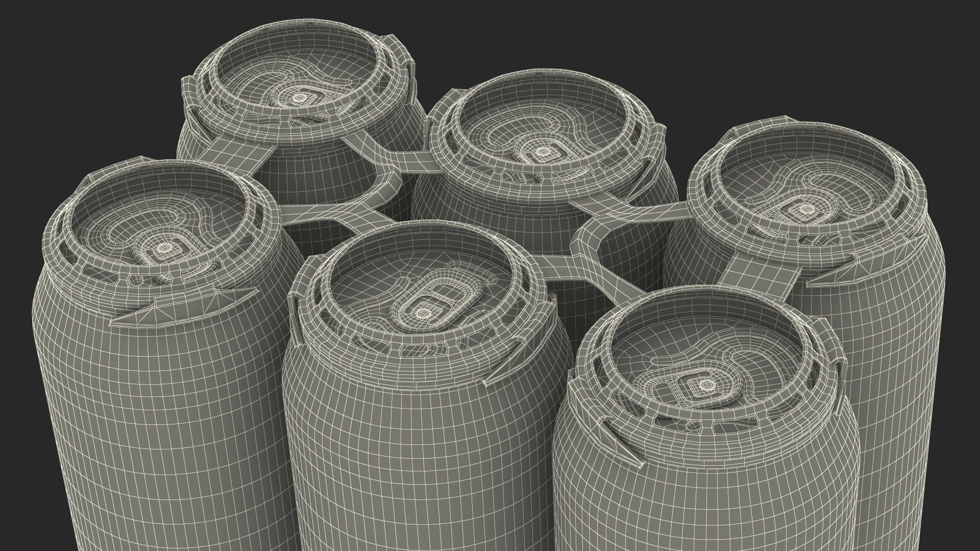 3D model 6 Pack Plastic Beer Can Carrier - TurboSquid 2137569