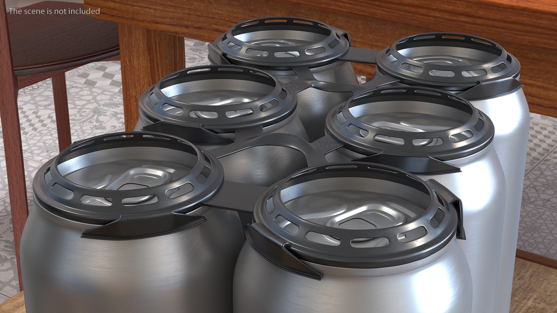 3D Model 6 Pack Plastic Beer Can Carrier - TurboSquid 2137569