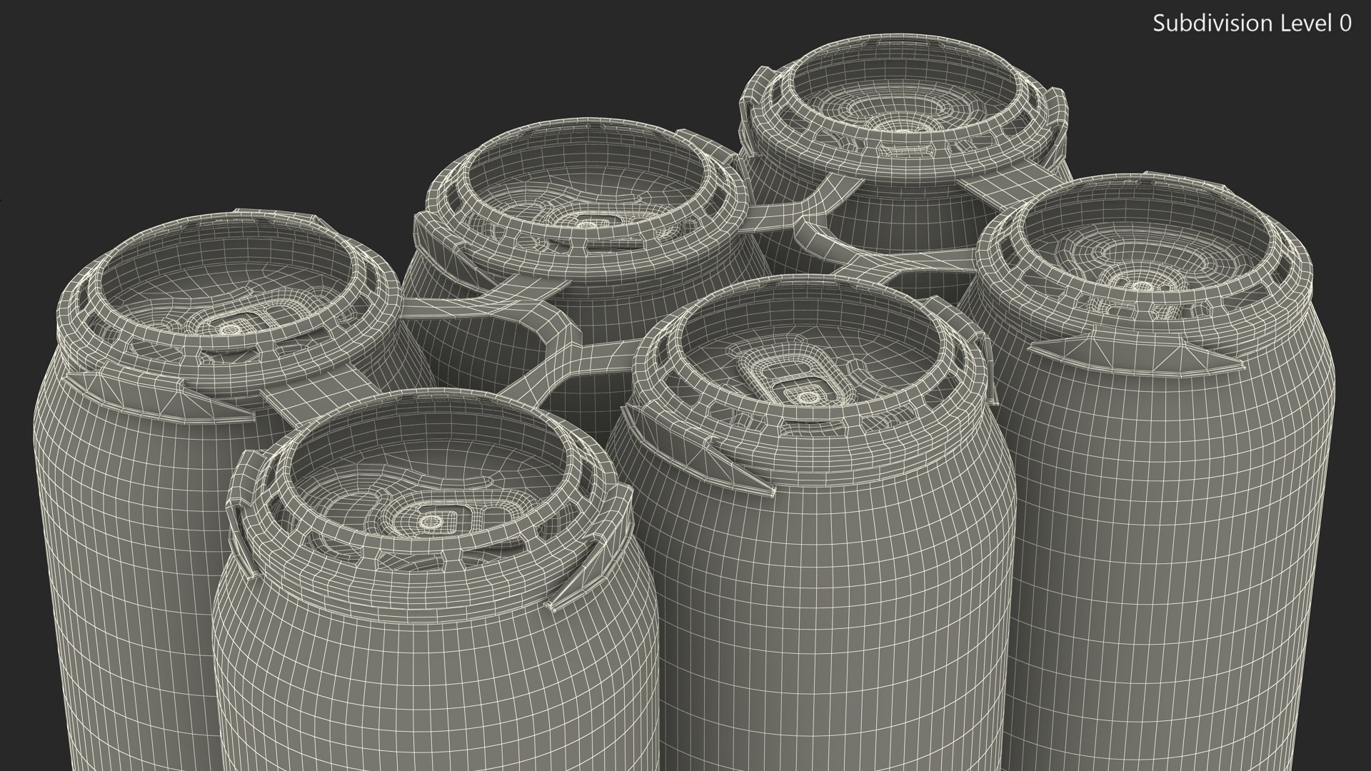 3D model 6 Pack Plastic Beer Can Carrier - TurboSquid 2137569