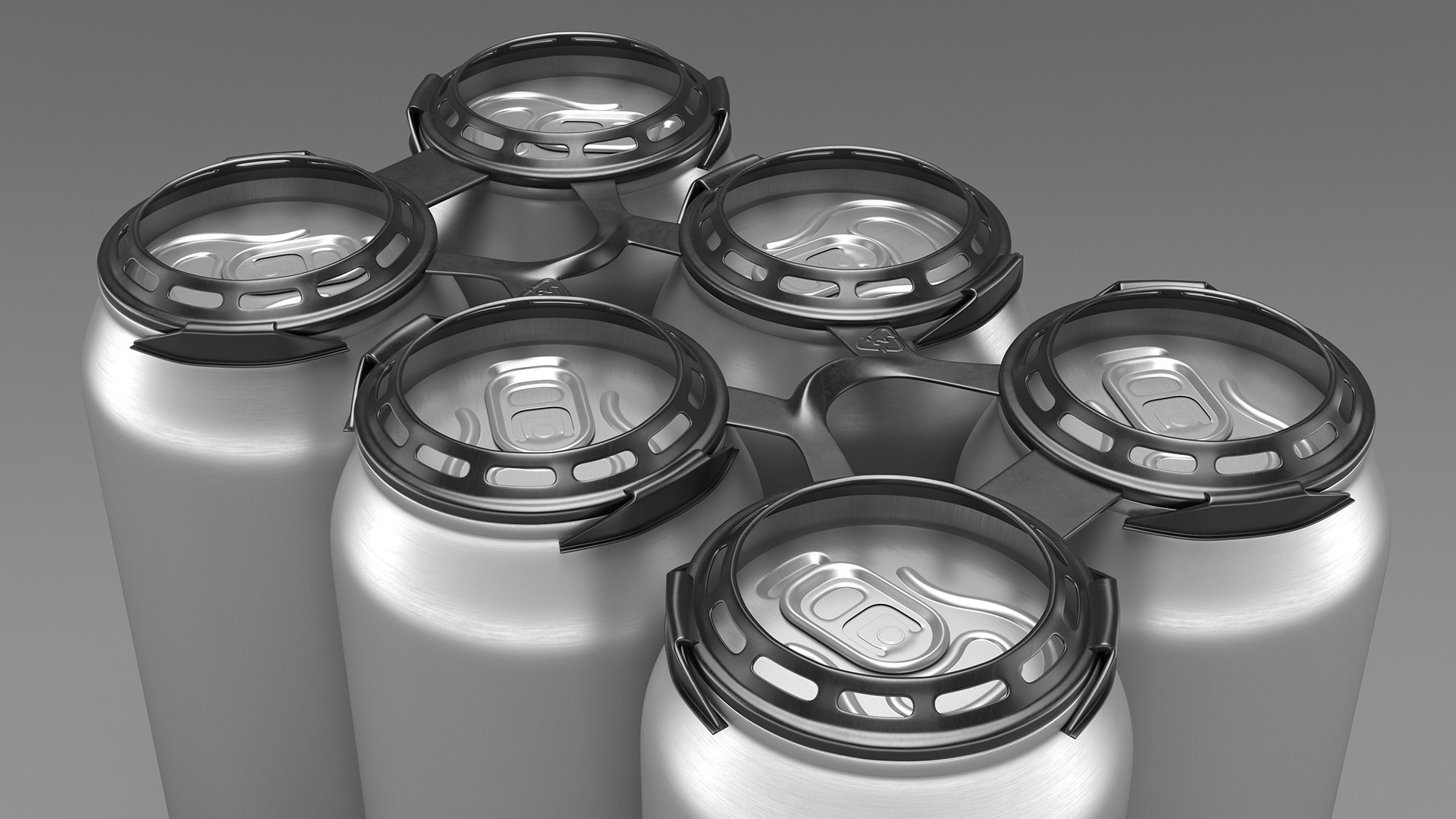 3D Model 6 Pack Plastic Beer Can Carrier - TurboSquid 2137569