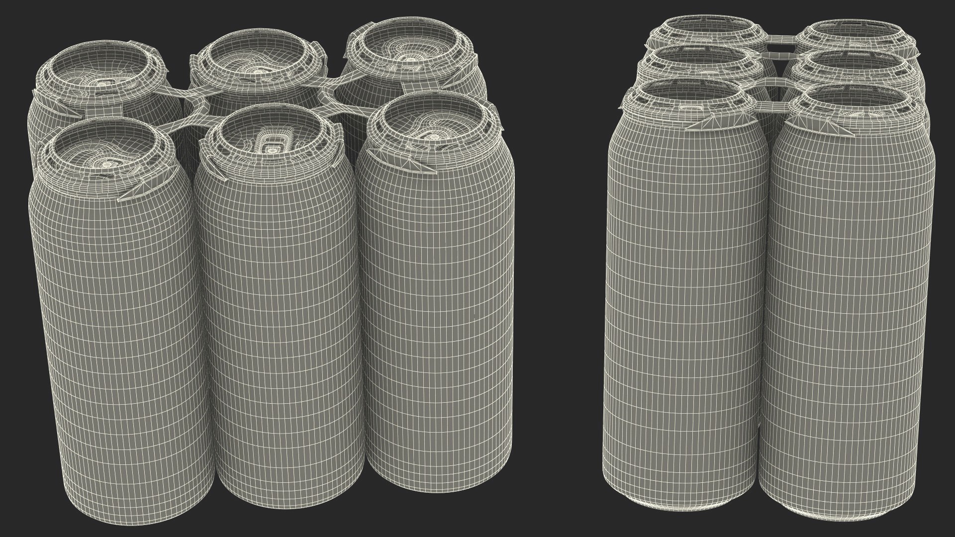 3D model 6 Pack Plastic Beer Can Carrier - TurboSquid 2137569