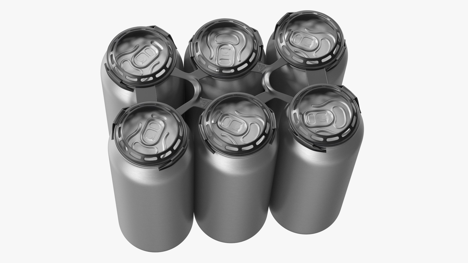 3D Model 6 Pack Plastic Beer Can Carrier - TurboSquid 2137569