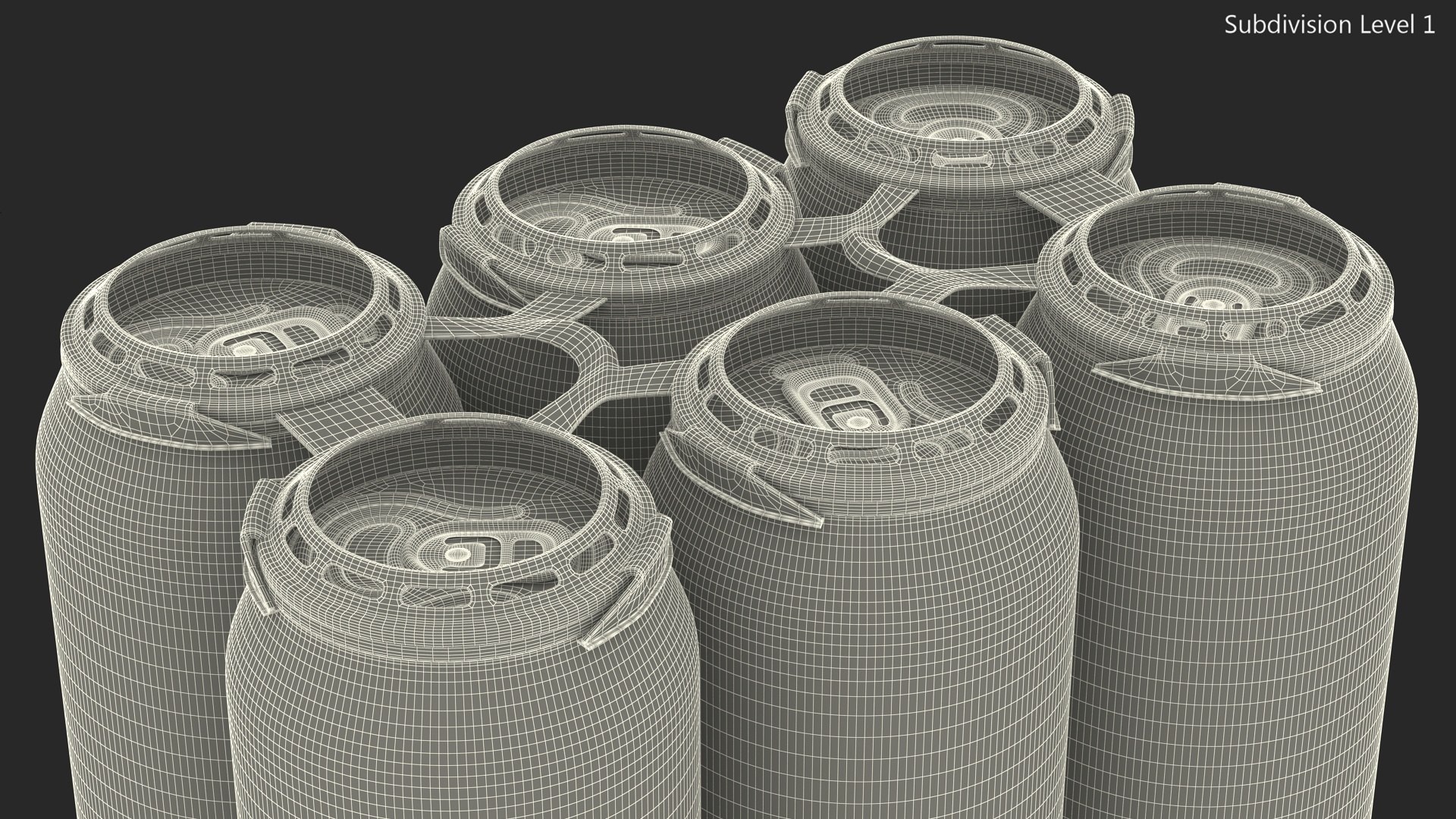 3D model 6 Pack Plastic Beer Can Carrier - TurboSquid 2137569