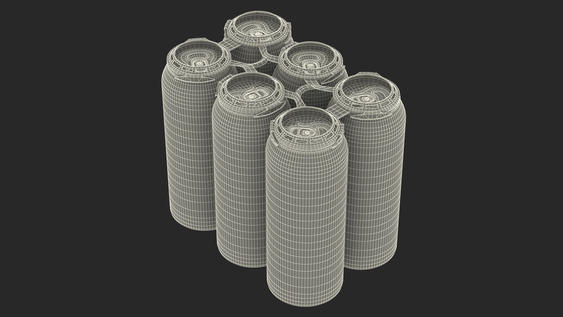 3D model 6 Pack Plastic Beer Can Carrier - TurboSquid 2137569