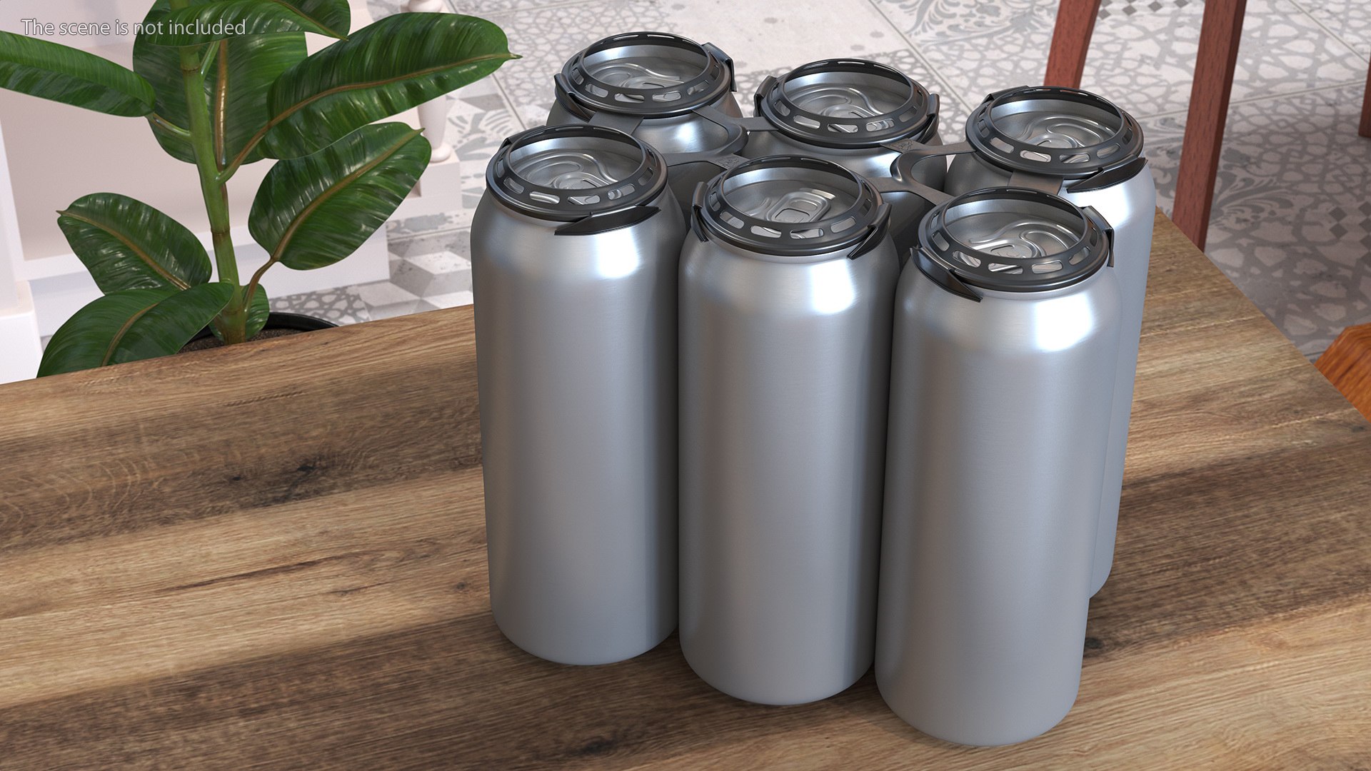 3D Model 6 Pack Plastic Beer Can Carrier - TurboSquid 2137569