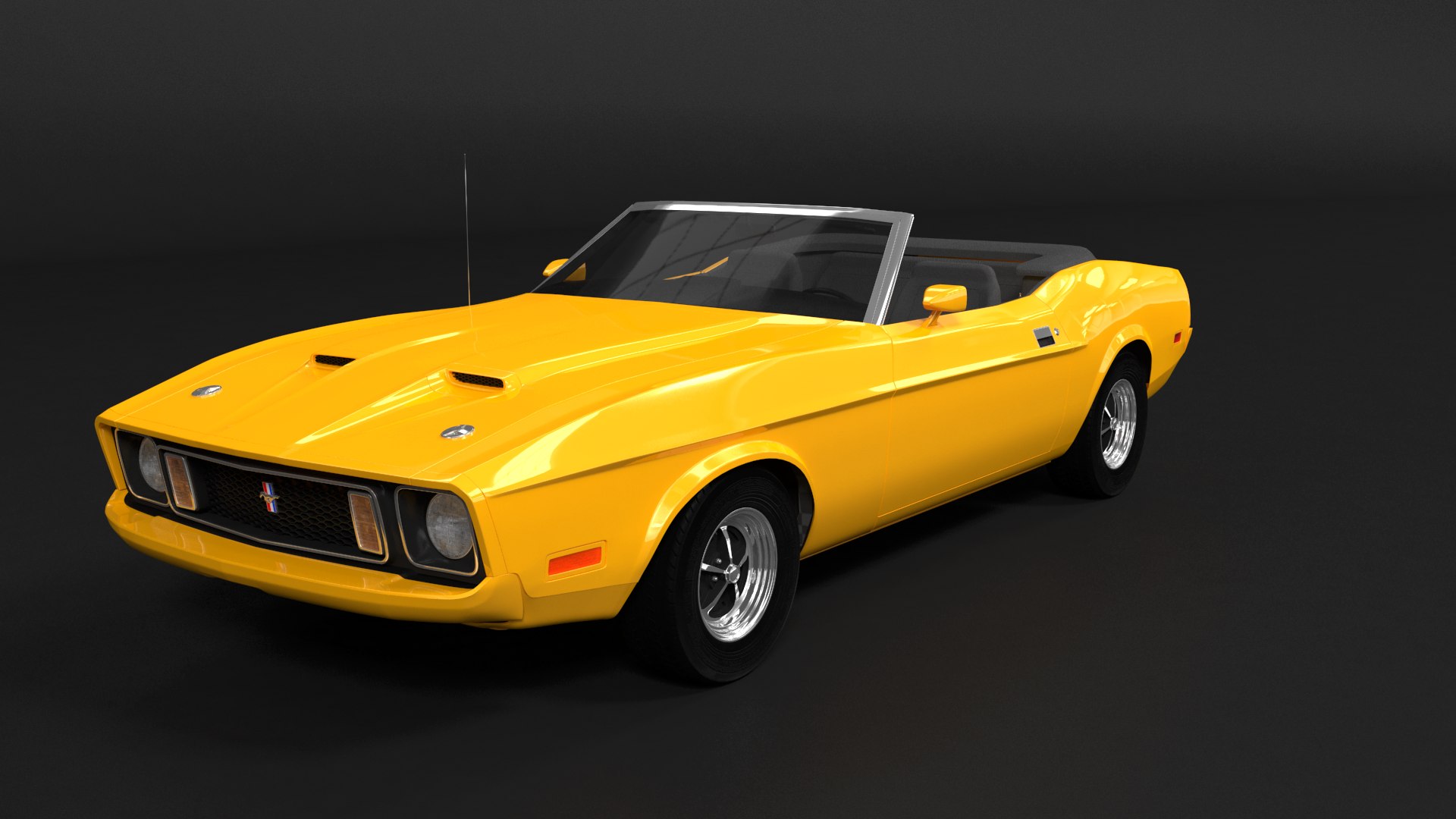 Mustang Convertible 1973 3D Model - TurboSquid 1712997