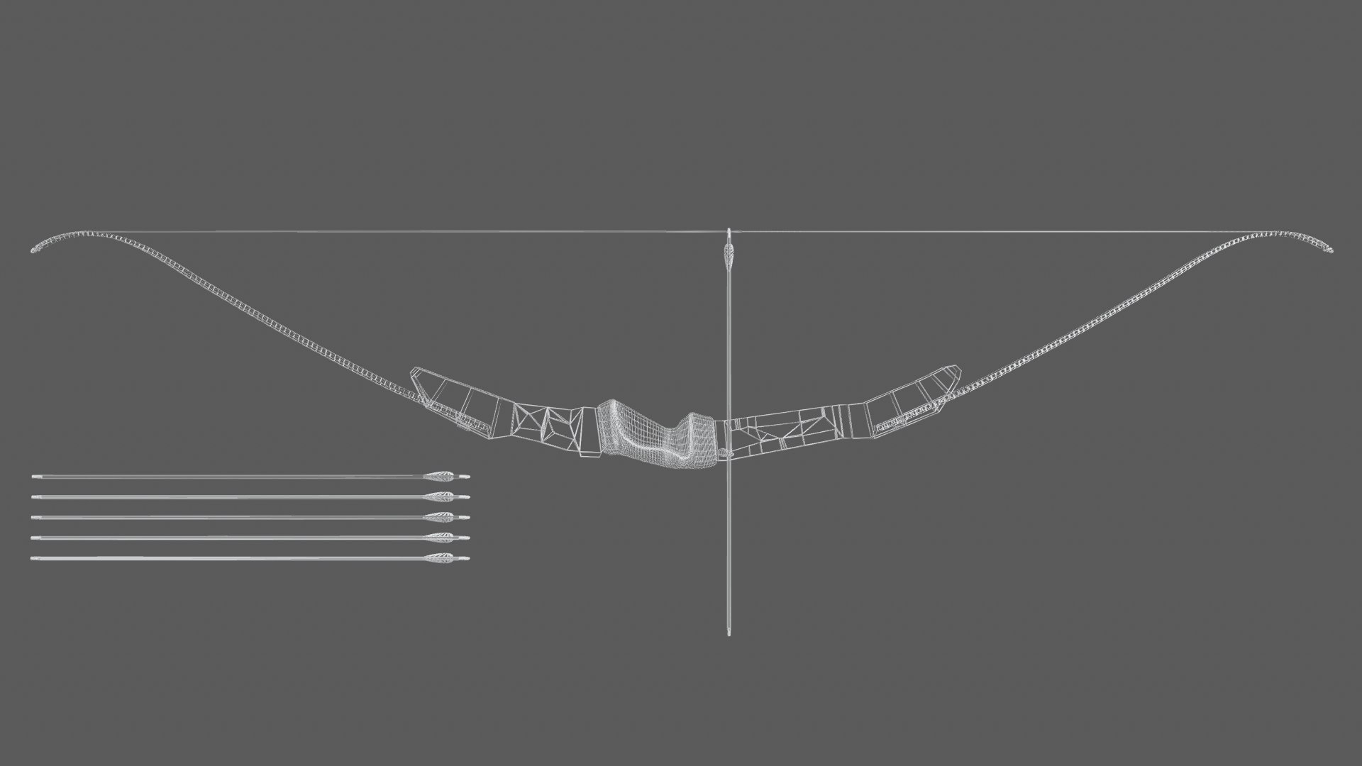 Bare Bow And Arrows Archery Model - TurboSquid 2307742