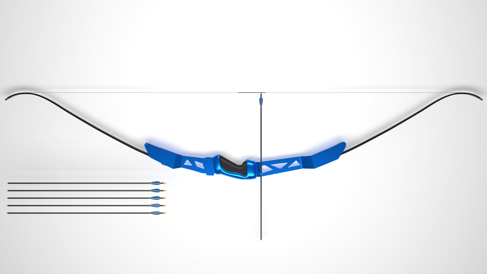 Bare Bow And Arrows Archery Model - TurboSquid 2307742