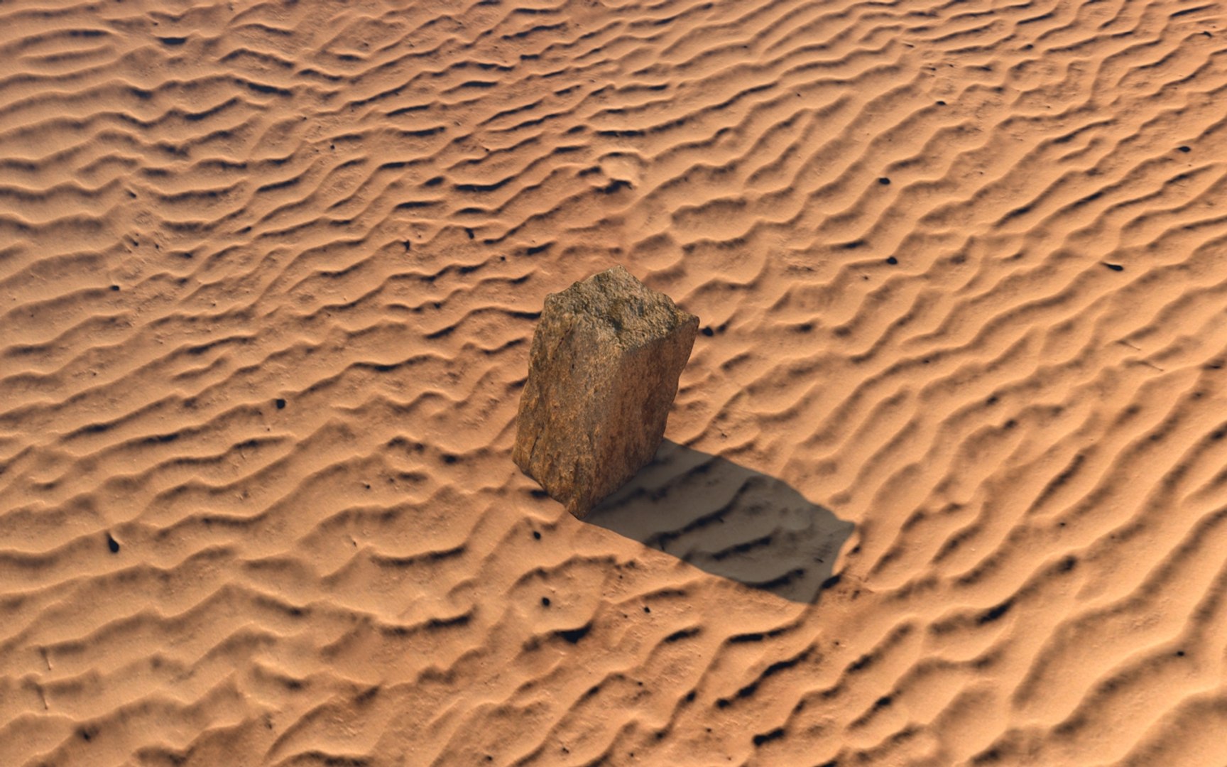 Free Acient Stone Block 3d Model