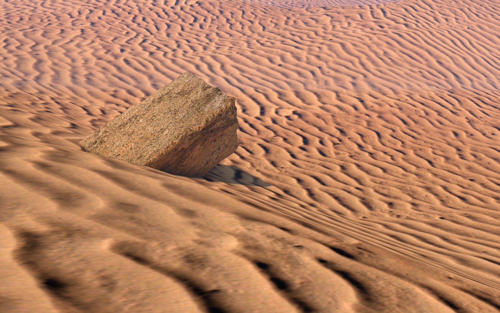 Free Acient Stone Block 3d Model