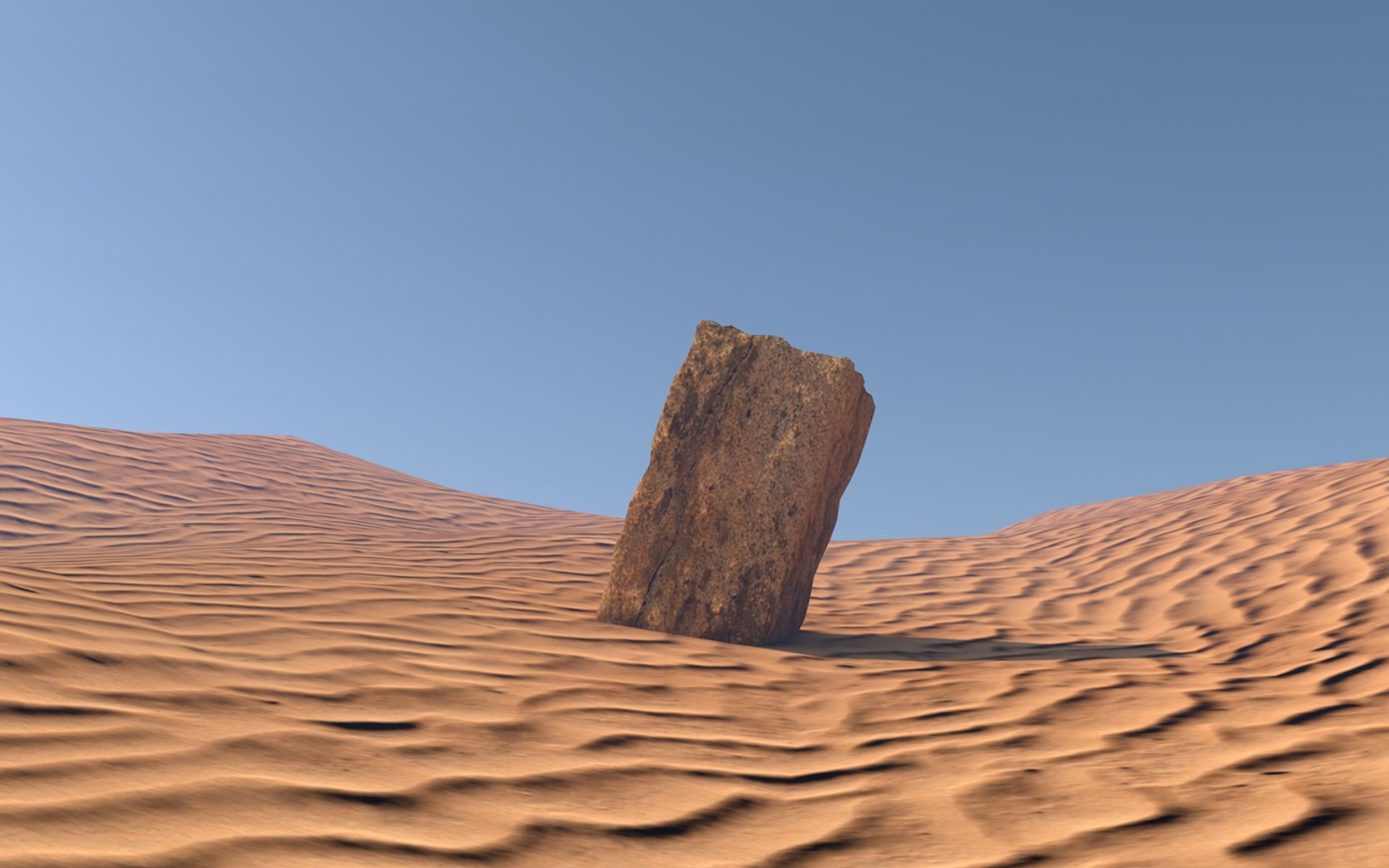 Free Acient Stone Block 3d Model