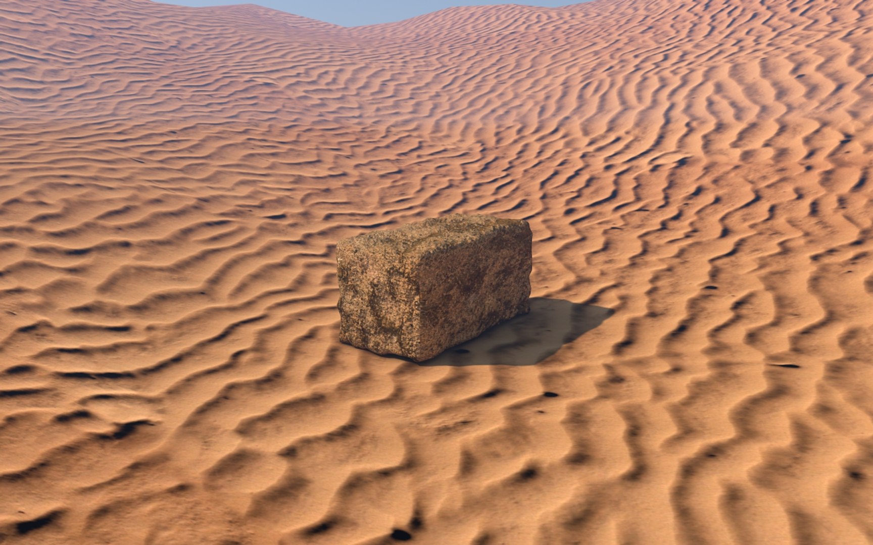 Free Acient Stone Block 3d Model