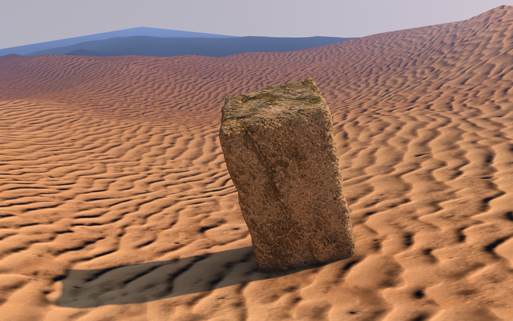 Free Acient Stone Block 3d Model