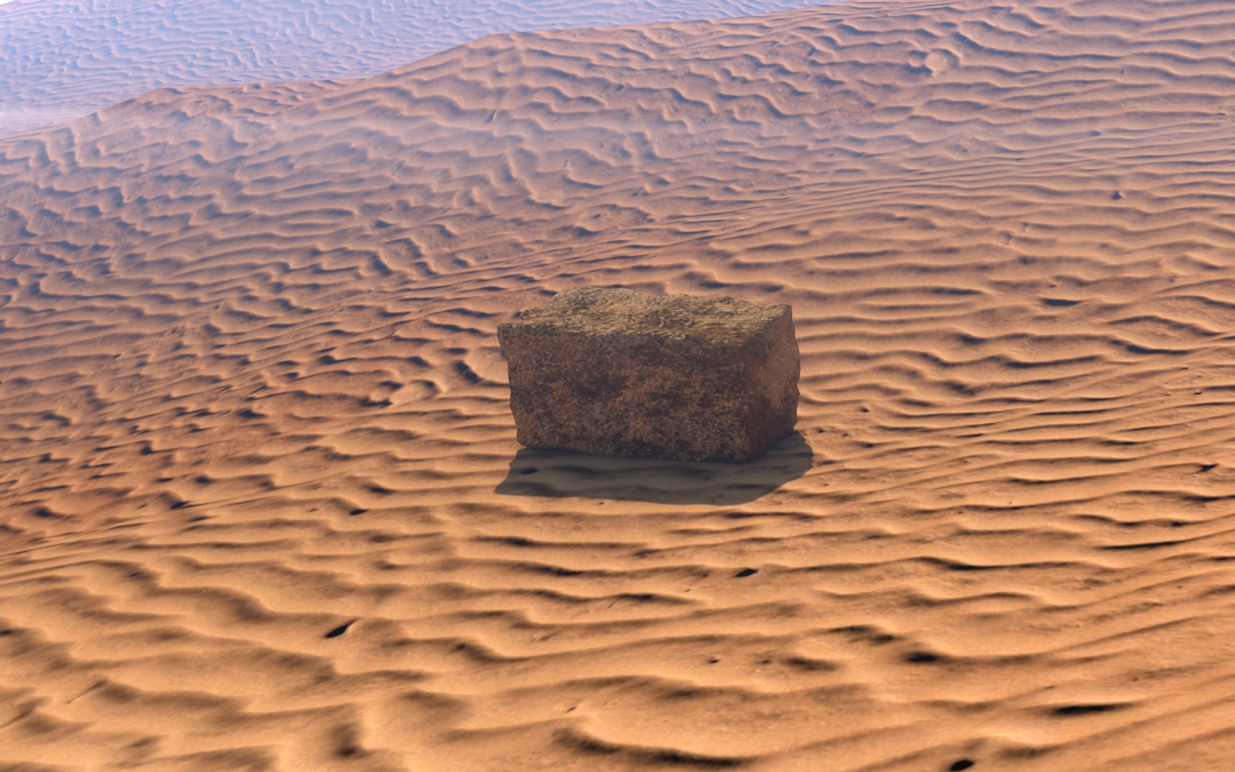 Free Acient Stone Block 3d Model