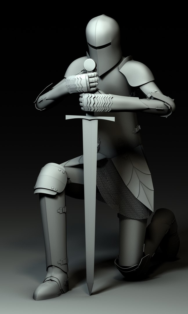 knight armor 3d model