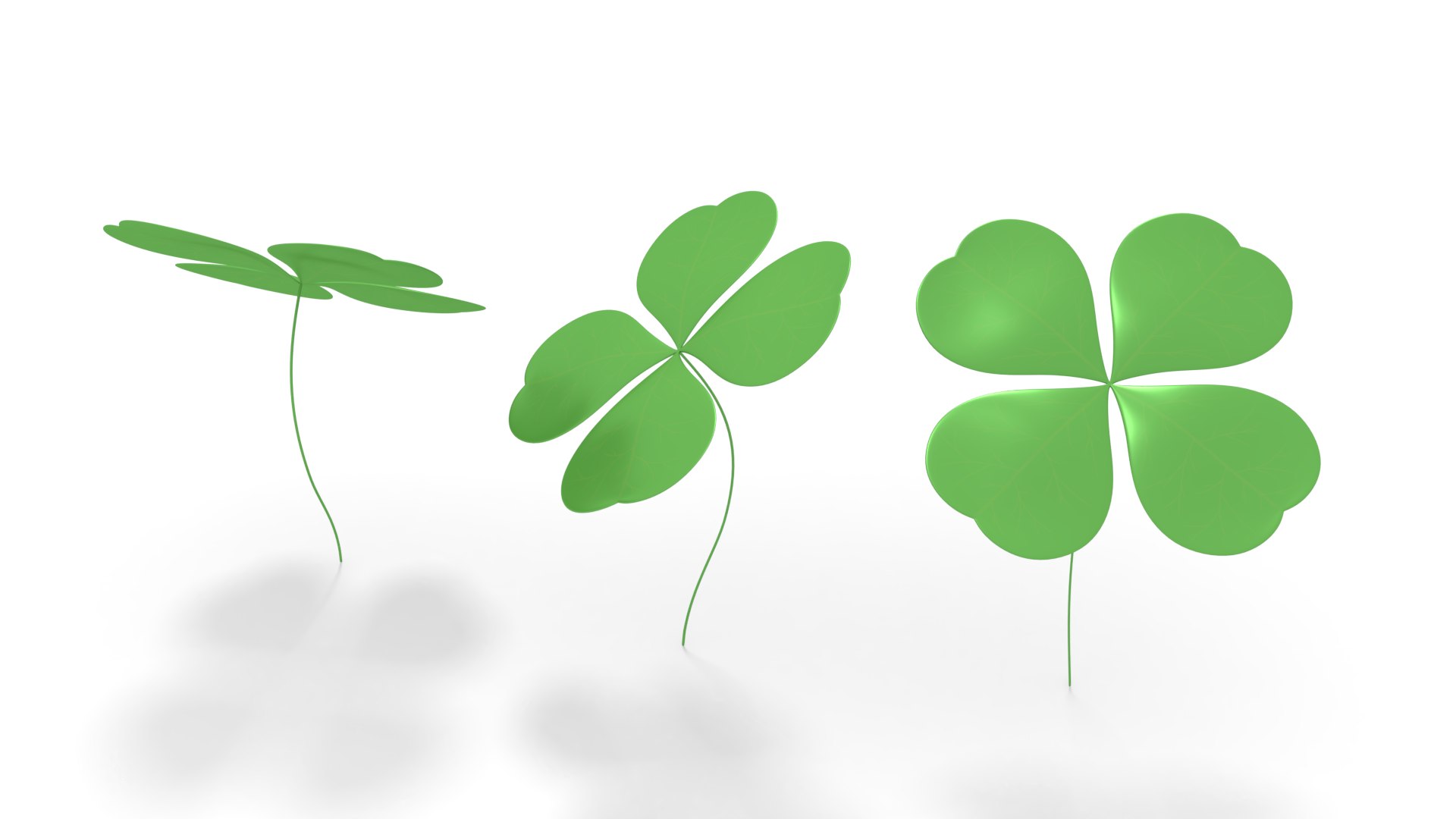 3D Leaf Clover Shapes - TurboSquid 1443012